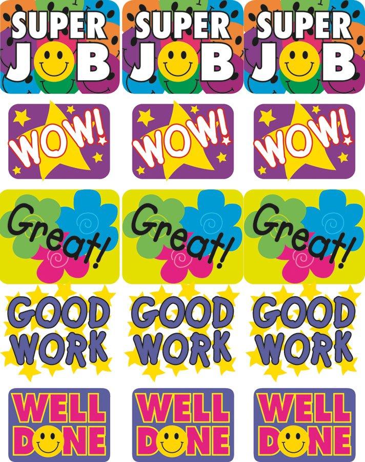 Super Job Success Stickers, 1.38 x 1 Inch, Pack of 120 | Mardel | 739193