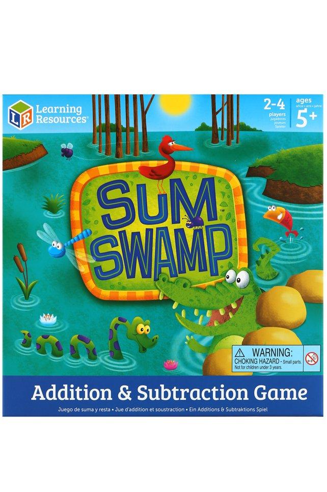 Addition & Subtraction Sum Swamp Game, 2 to 4 Players, Ages 5 & Older ...