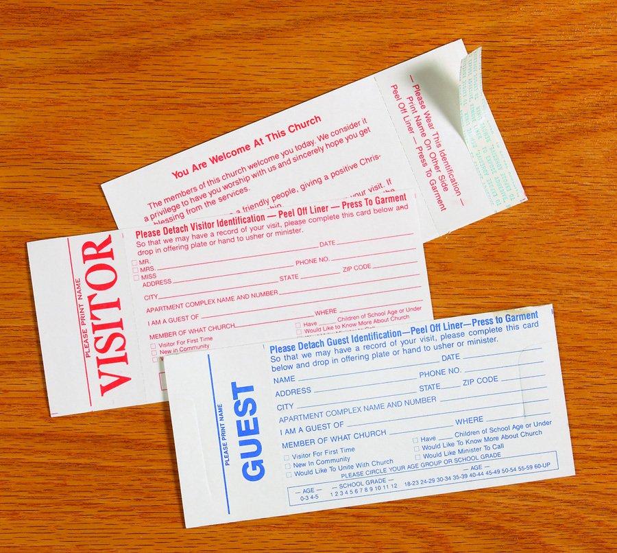 Broadman, Visitor's Card With Name Tag, Set of 100 | Mardel | 818518
