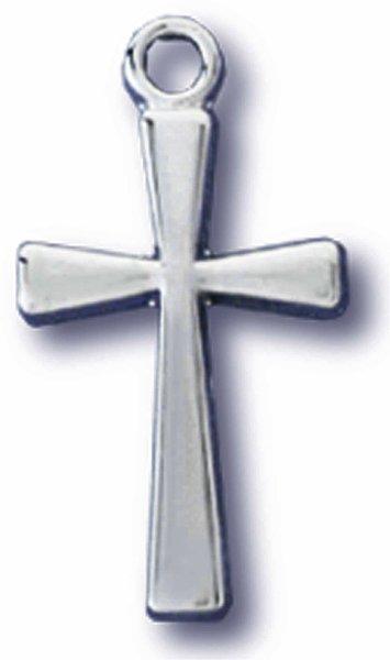 Small Flared Sterling Silver Cross Pendant Necklace | Mardel | 820464