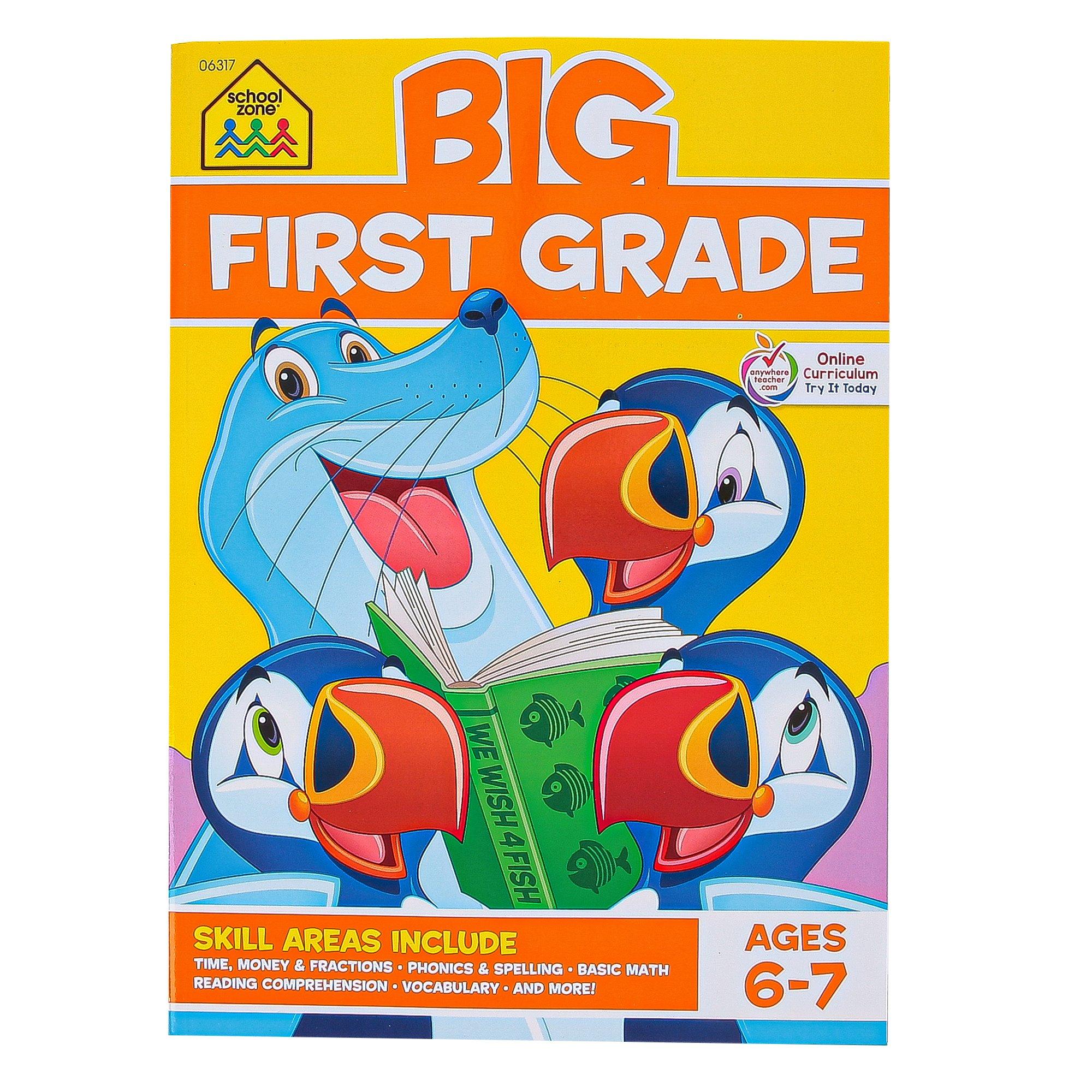 School Zone, Big First Grade Workbook, Paperback, 320 Pages, Grade 1 ...