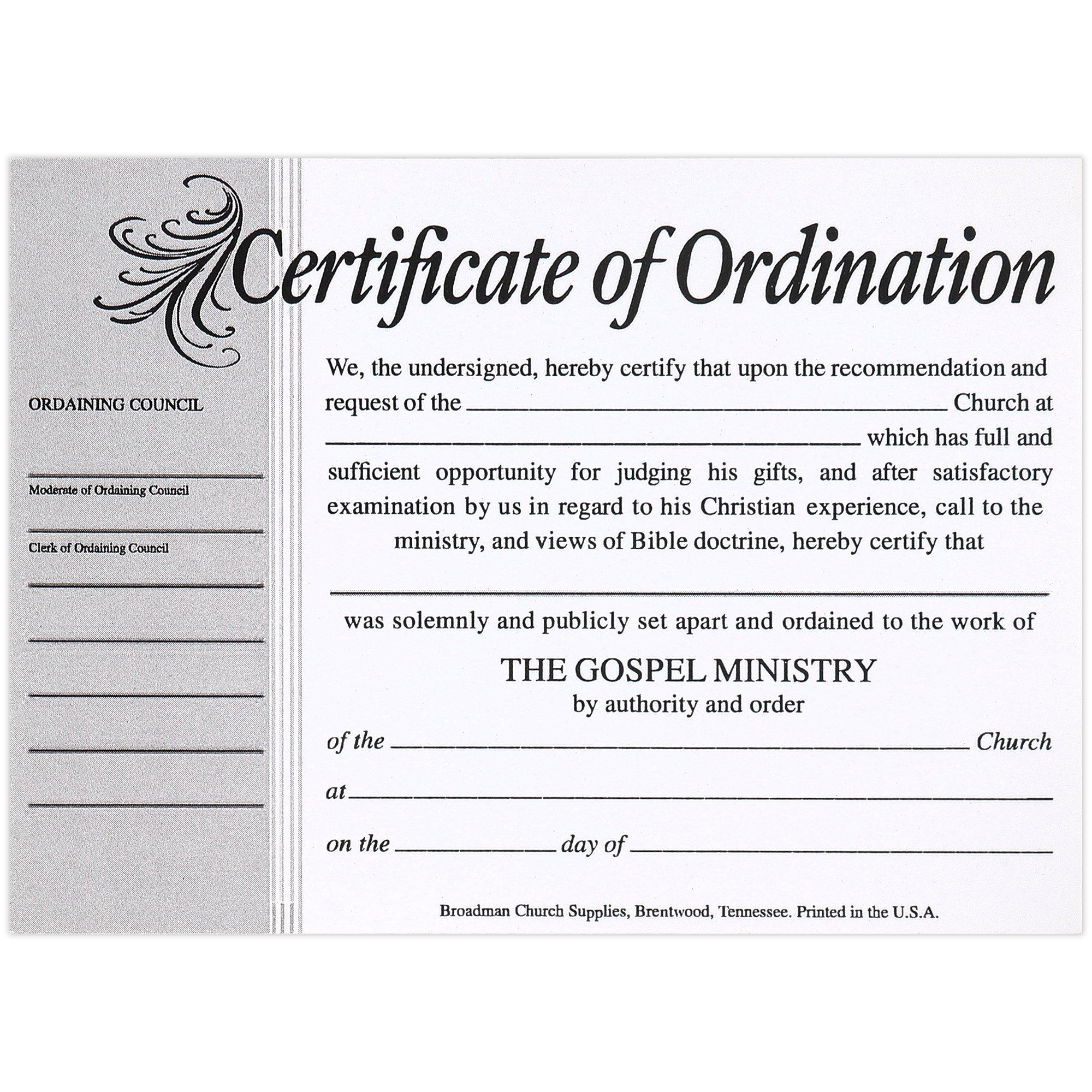 Broadman, Certificate of Ordination, 3 5/8 x 2 1/2 inches | Mardel | 937177