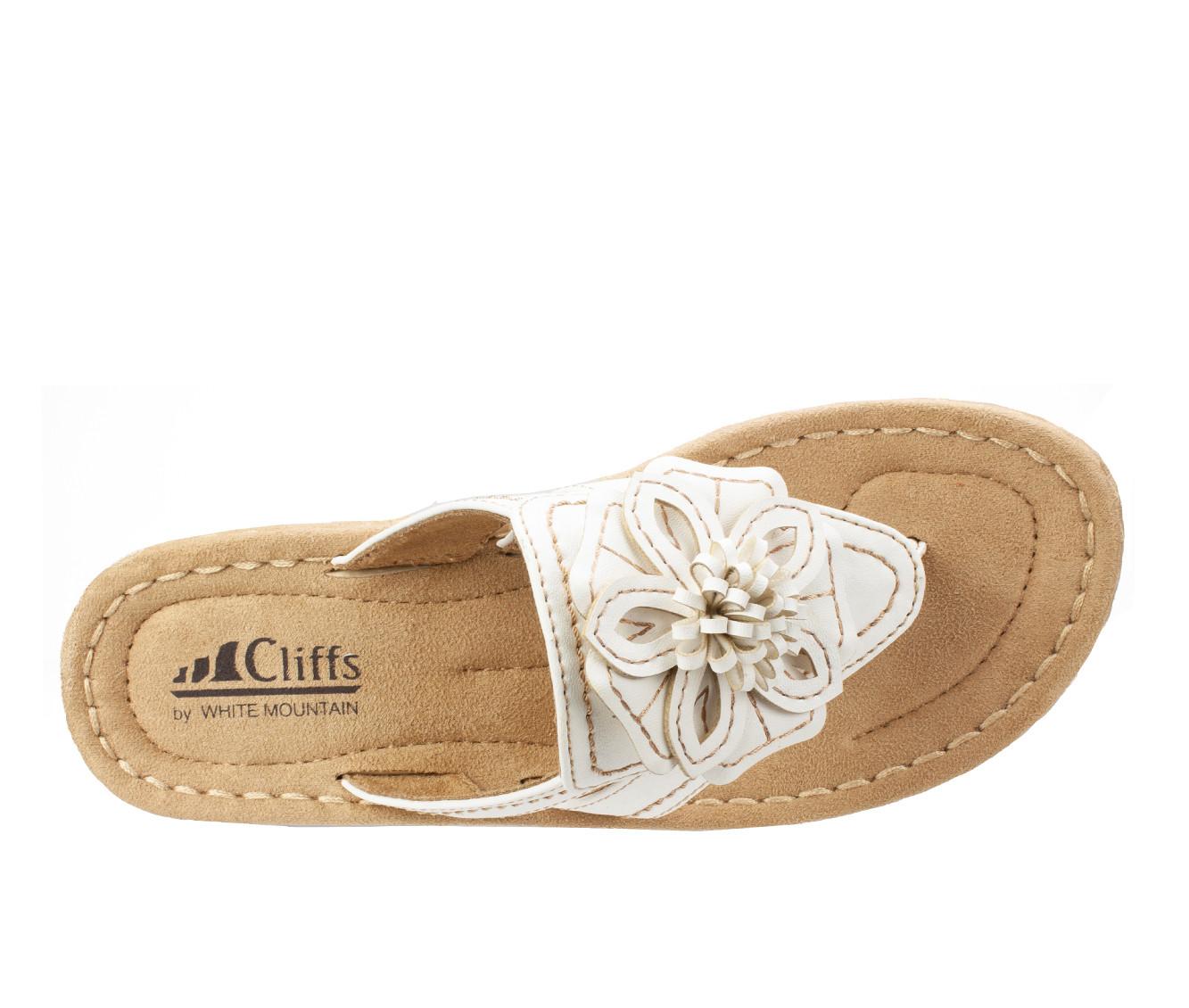 Women's Cliffs by White Mountain Carnation Wedge Flip-Flops | Shoe Station