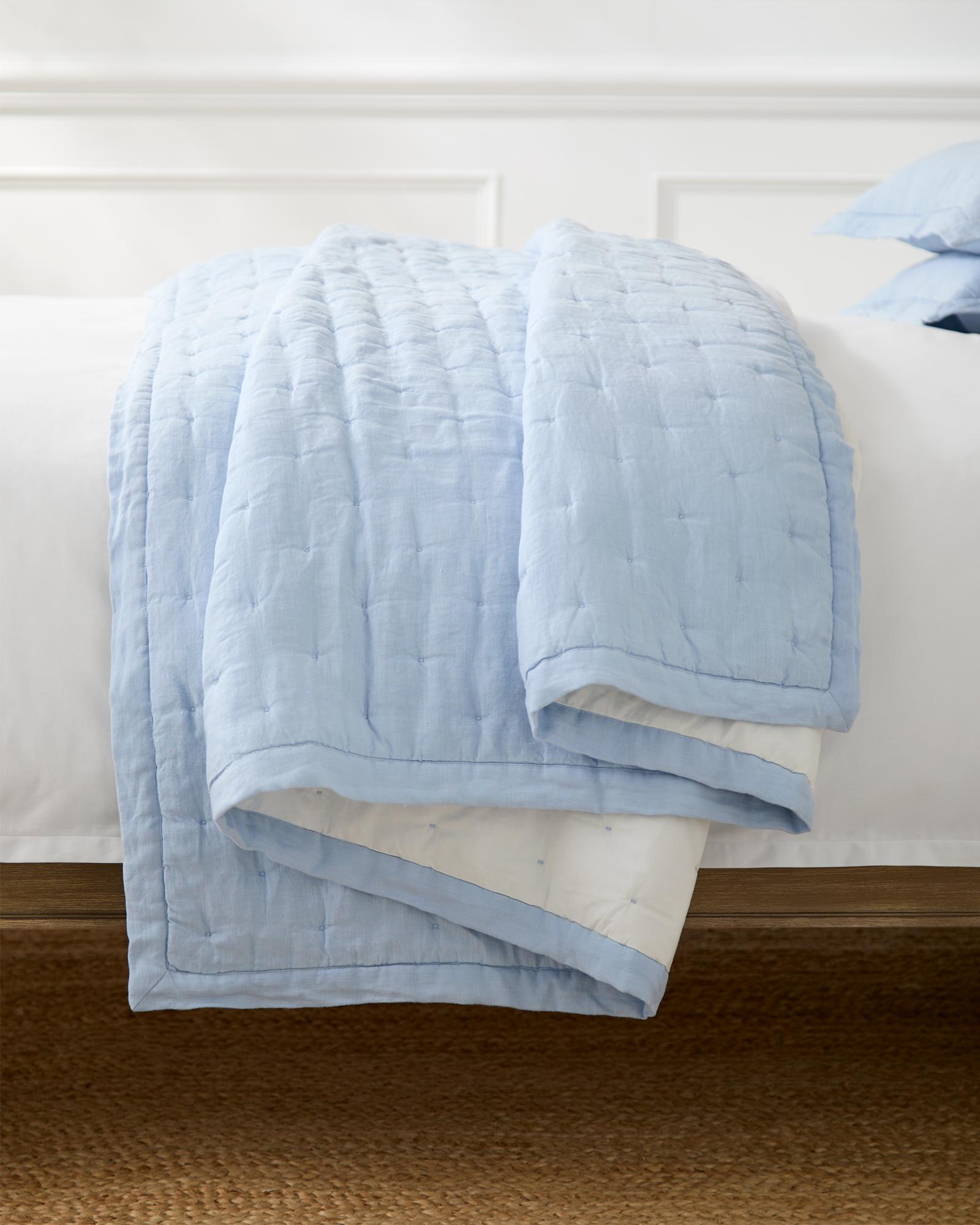 Sutter Linen Quilt in Hydrangea