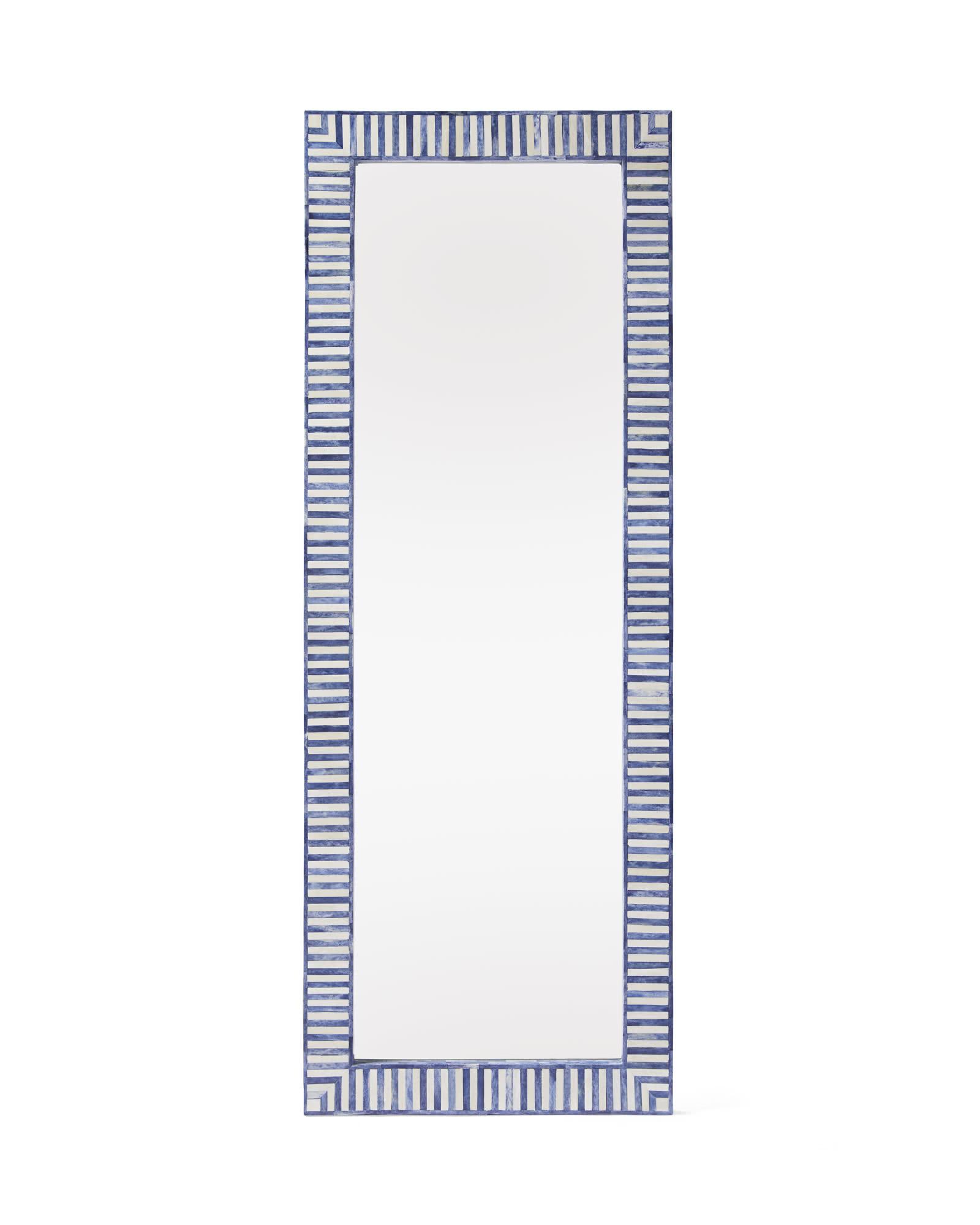Bar Harbor Bone Inlay Floor Mirror | Serena and Lily