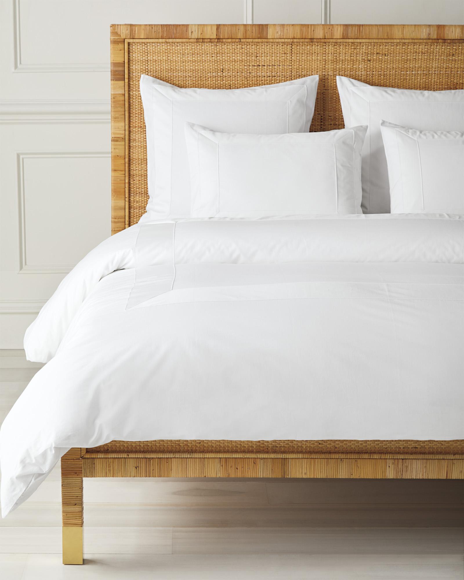 Beach Club Border Percale Duvet Cover | Serena and Lily
