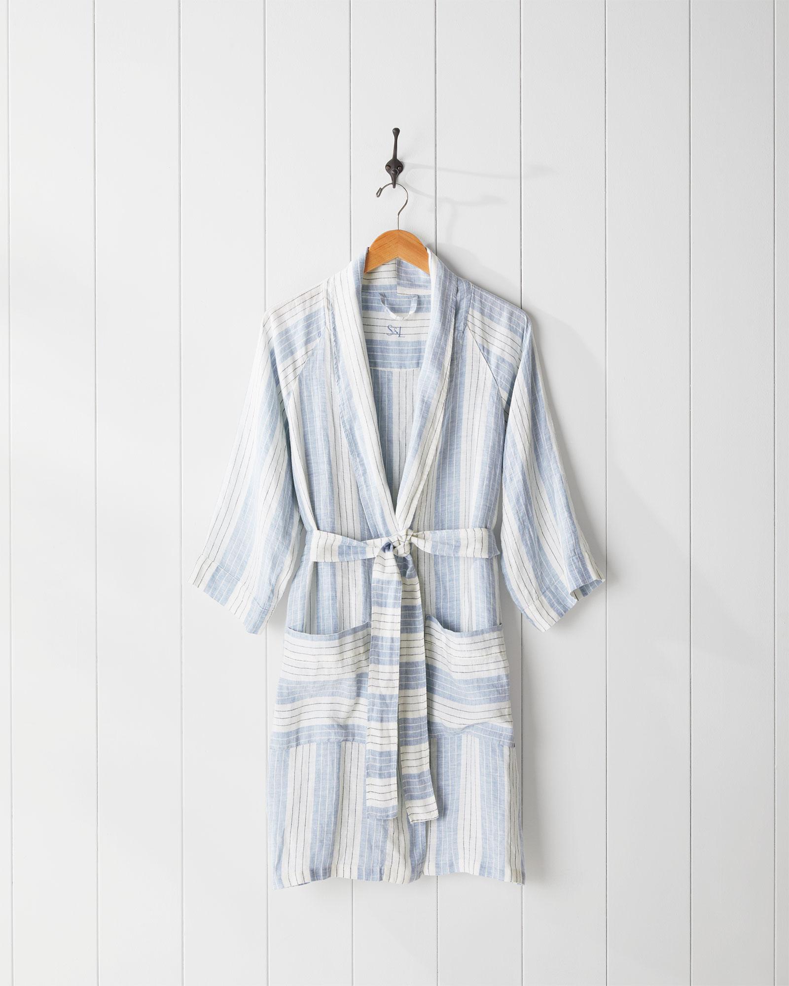 Porto Linen Robe | Serena and Lily