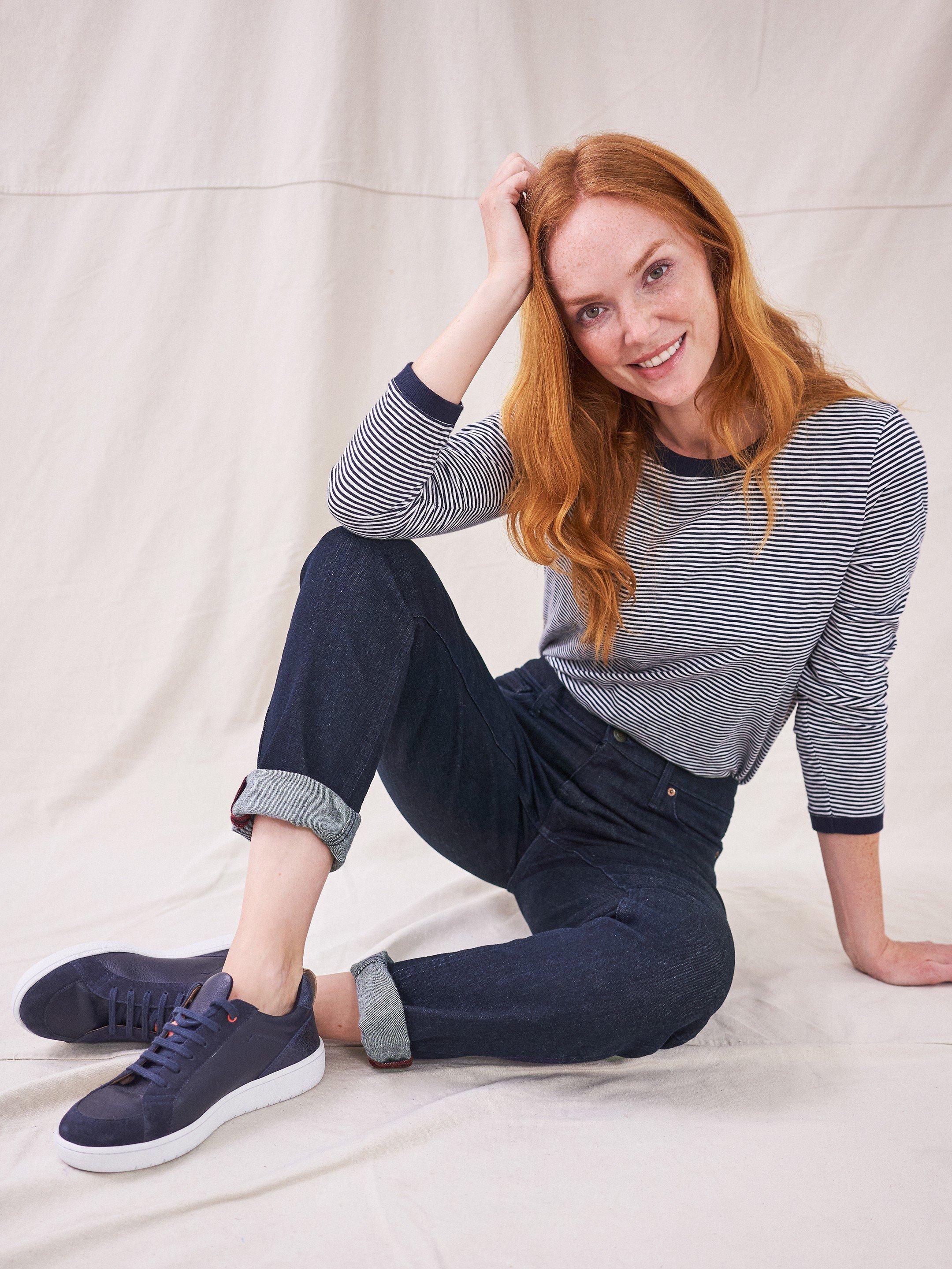 Brooke Straight Leg Jeans in DK DENIM | White Stuff