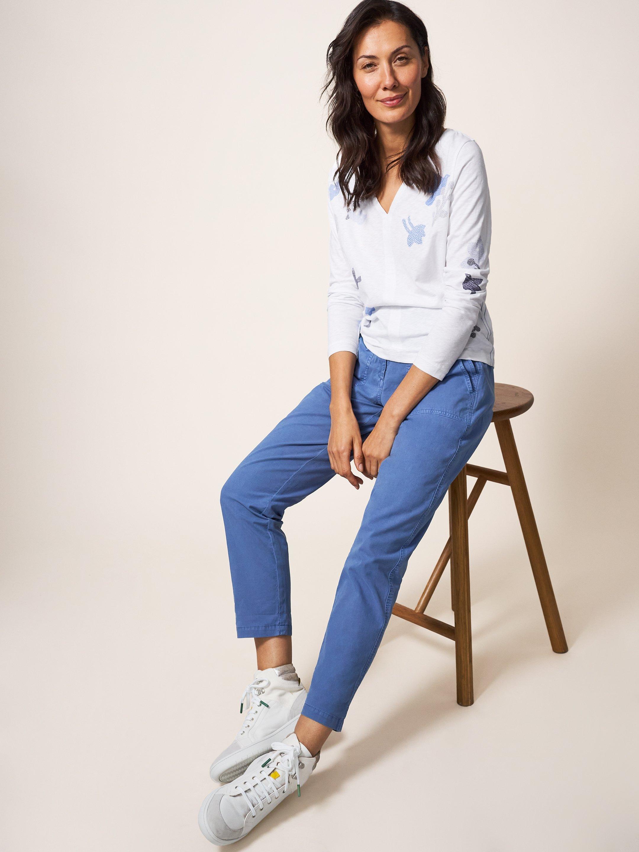 Twister Chino in MID BLUE | White Stuff