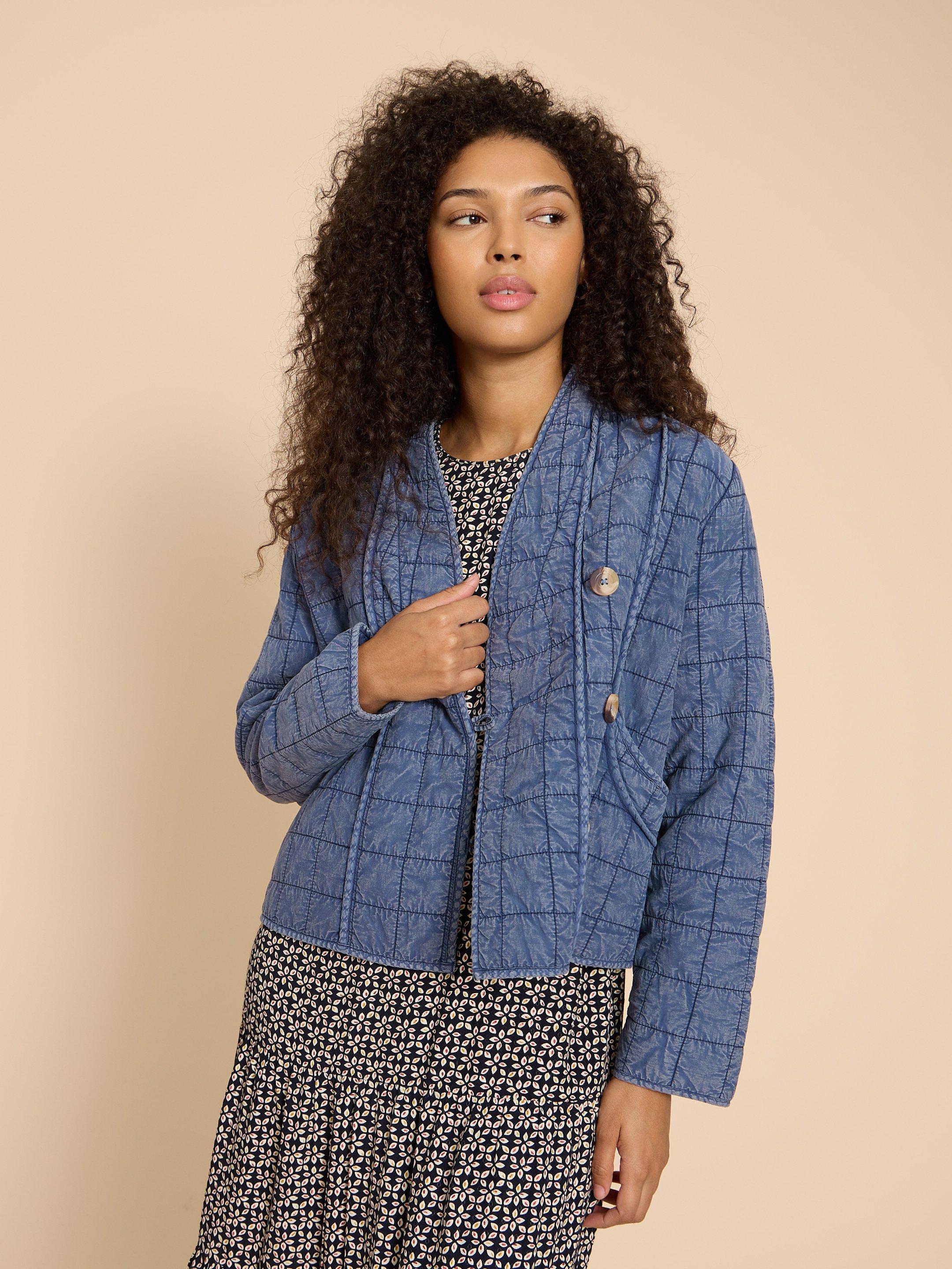 Luna Jacket in MID BLUE | White Stuff
