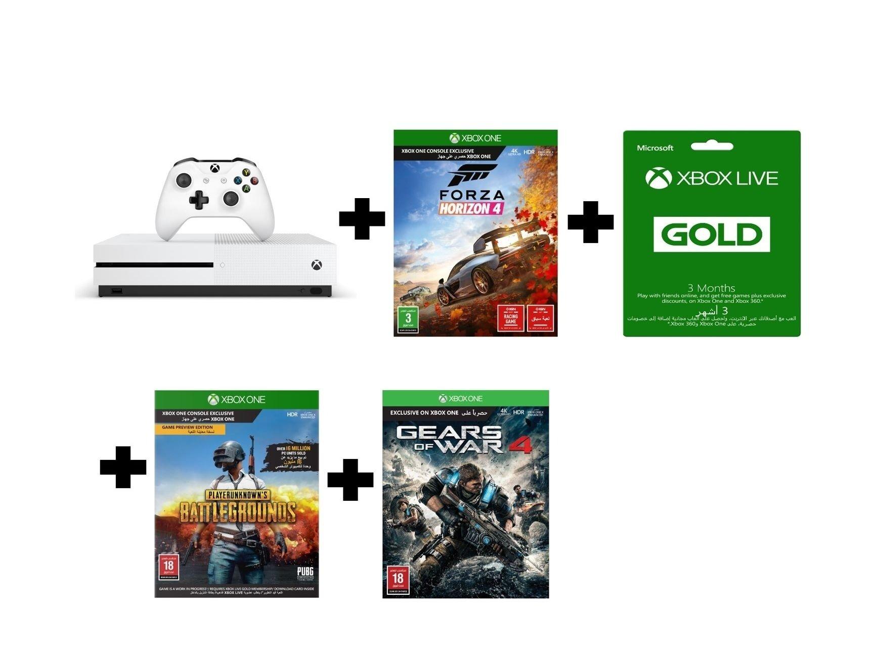 Xbox One S 1TB Console + 3 Months Gold Subscription + 6 Games Price in ...