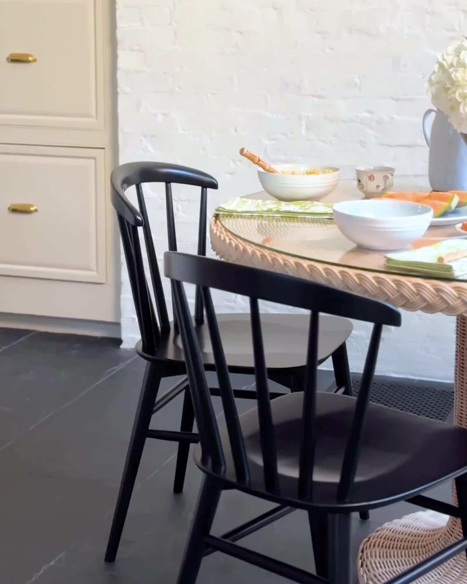 Black carter dining chair details